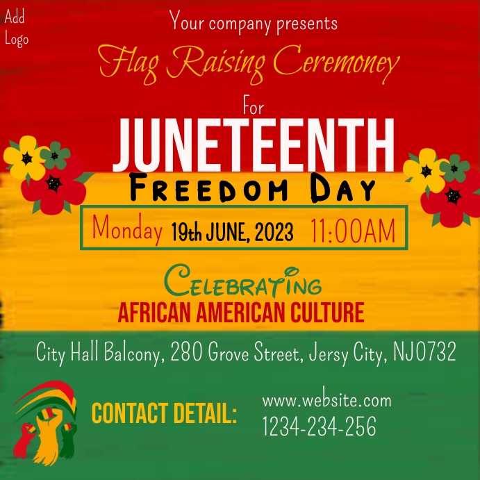 Copy of juneteenth flag raising event celebration (1) | PosterMyWall