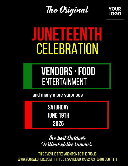JUNETEENTH FLYER MENU FEDERAL Template | PosterMyWall