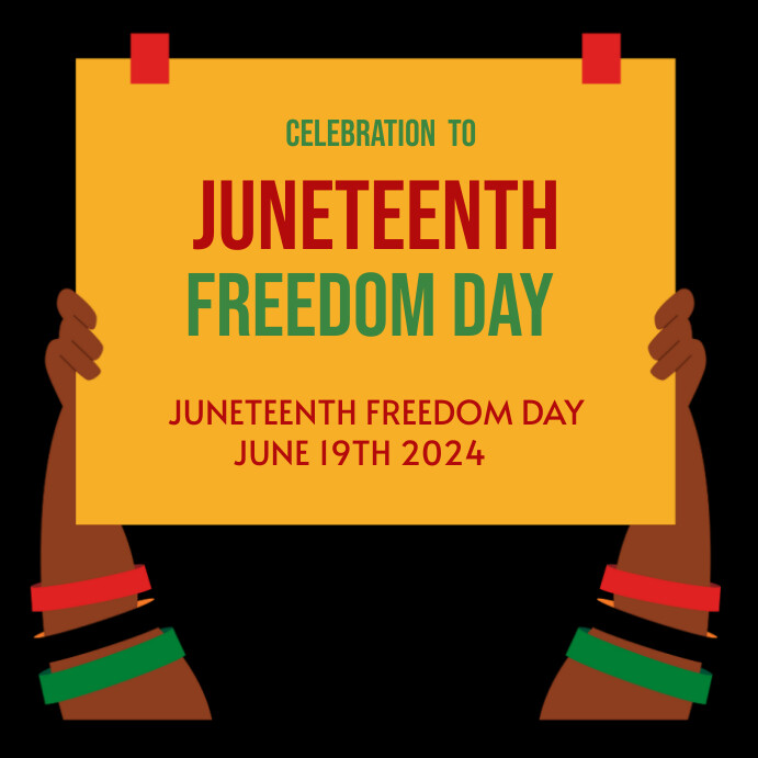 Juneteenth Freedom Day Instagram Post 2024 Template | PosterMyWall