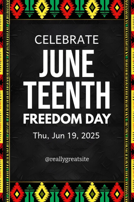 Plantilla de Juneteenth Freedom Day Poster | PosterMyWall