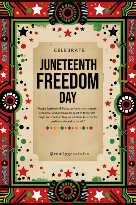 Juneteenth Freedom Day Poster Template | PosterMyWall