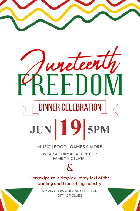 Copy of Juneteenth Freedom Dinner Celebration | PosterMyWall