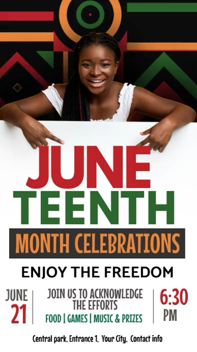 Juneteenth freedom post Template | PosterMyWall