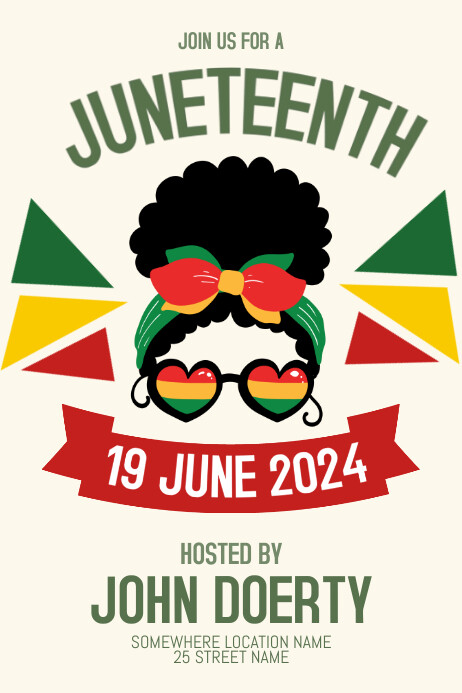 Plantilla de Juneteenth Invitation Ads | PosterMyWall