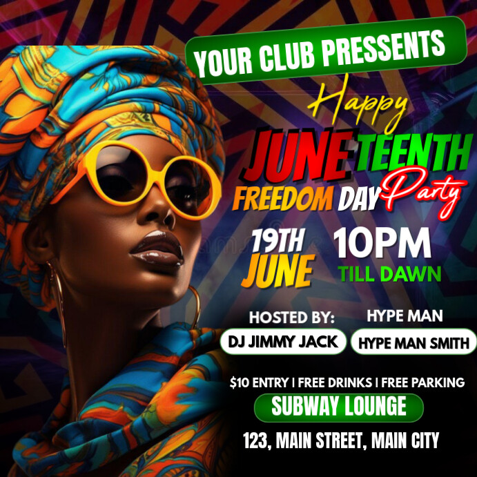 Copy of juneteenth night party | PosterMyWall