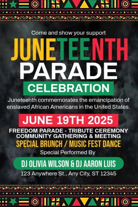 Juneteenth Parade Template | PosterMyWall