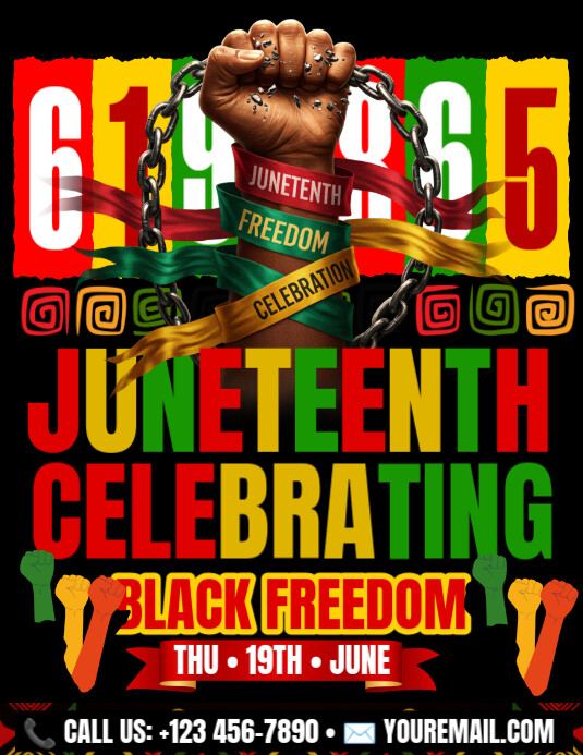 Juneteenth: Celebrating Black Freedom Since 1865 Template | PosterMyWall