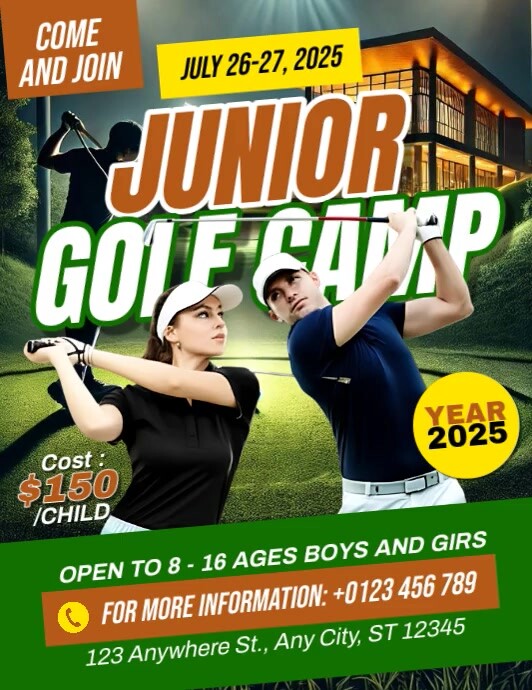 Junior Golf Camp Template | PosterMyWall