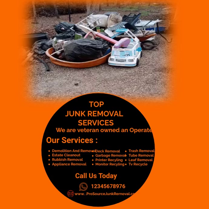 Plantilla de Junk Removal animated Flyer trash removal | PosterMyWall