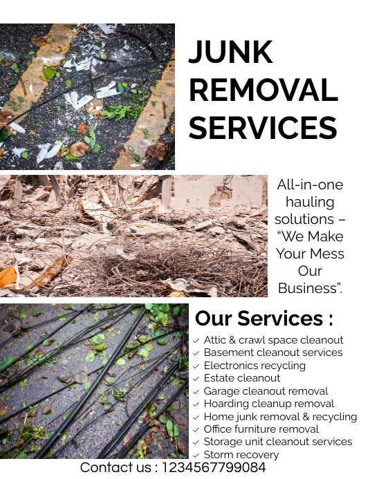 Copy of Junk removal flyer, Junk services banner , Ju | PosterMyWall