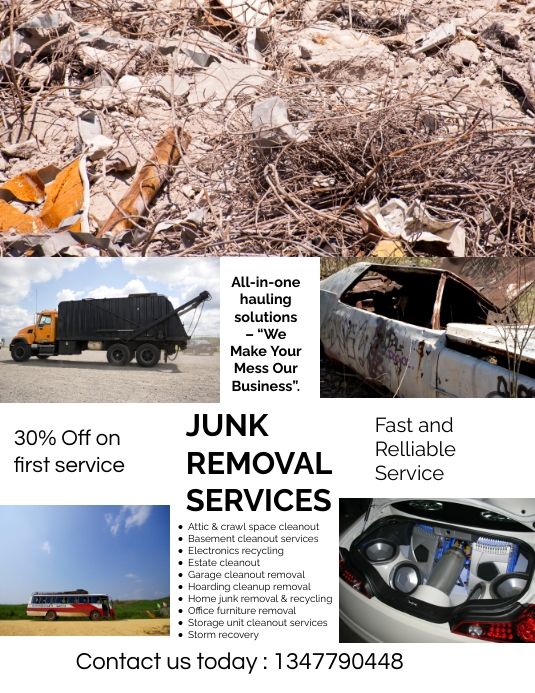 Copy of Junk removal flyer, Junk services banner , Ju | PosterMyWall