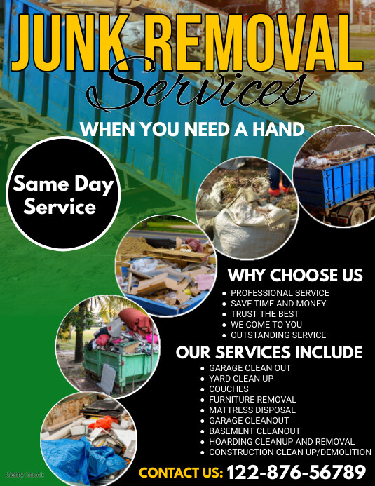 junk removal flyer Template | PosterMyWall