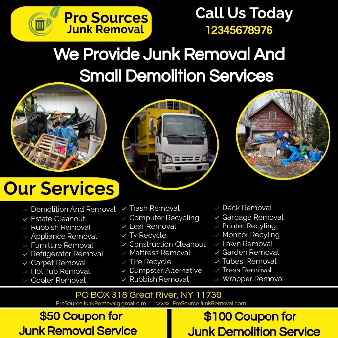junk removal flyer junk removal services fly Template | PosterMyWall