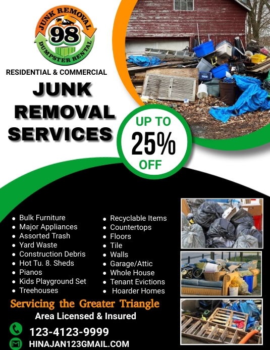 Junk Removal Services flyer,cleaning service Template | PosterMyWall