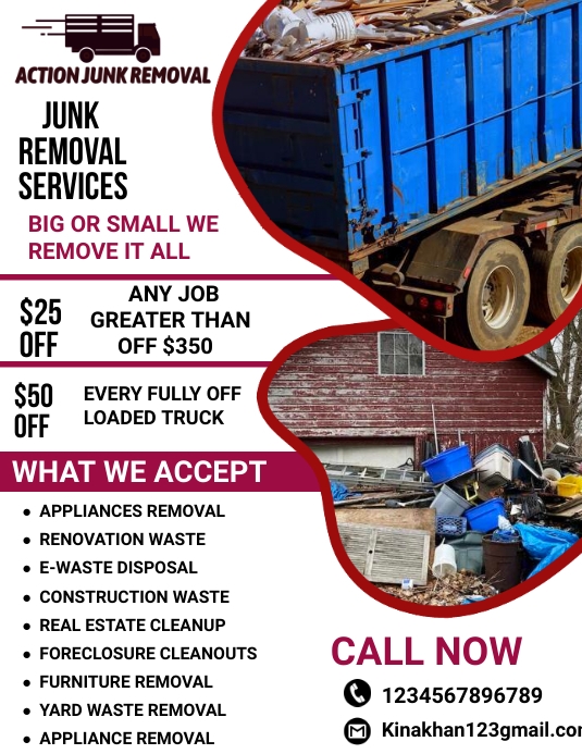 Copy of Junk Removal Services flyer,cleaning service | PosterMyWall