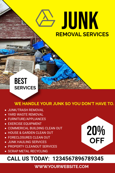 Junk Removal Services Flyer ,Cleaning Service Template | PosterMyWall