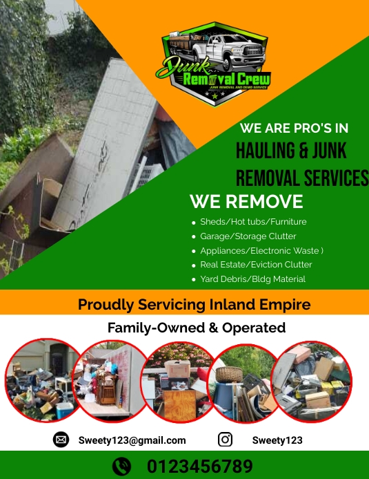 junk removal services flyer Template | PosterMyWall