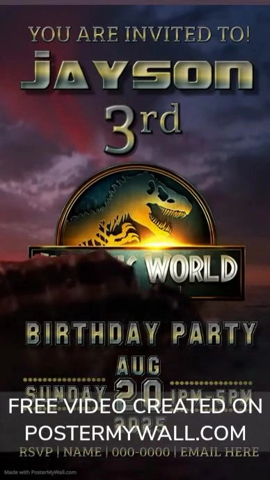 Jurassic Park Template | PosterMyWall