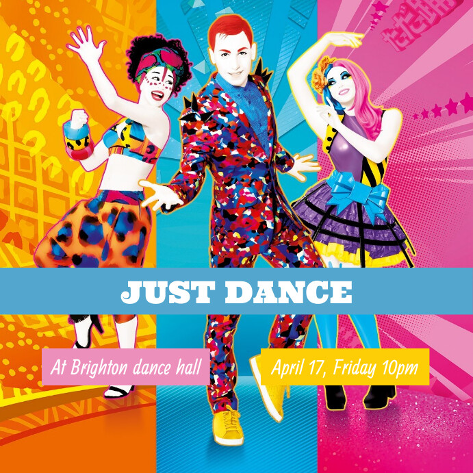 Plantilla de De Just Dance 1 | PosterMyWall