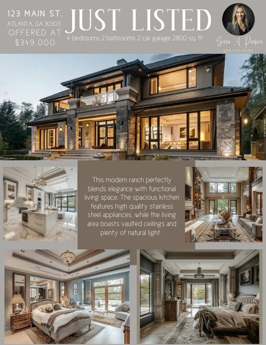 Just Listed Real Estate template (1) | PosterMyWall