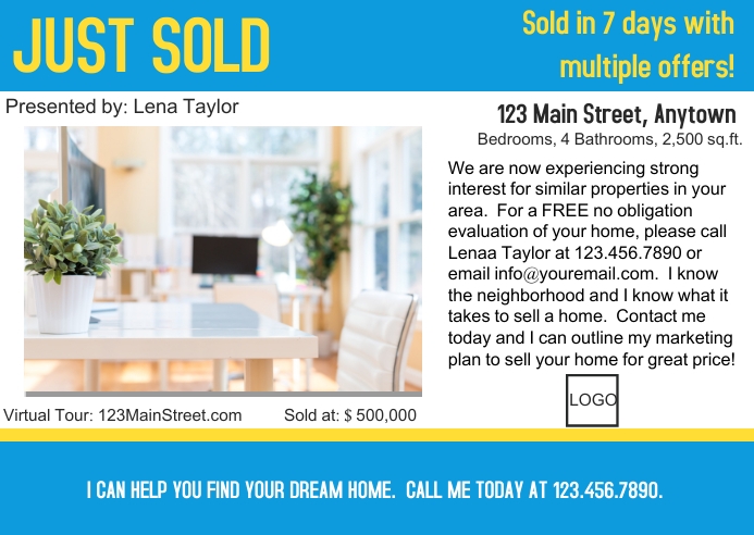 Just Sold Postcard Template | PosterMyWall