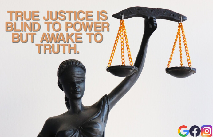 Plantilla de JUSTICE AND TRUTH QUOTE TEMPLATE | PosterMyWall