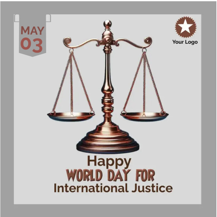 JUSTICE DAY Template | PosterMyWall