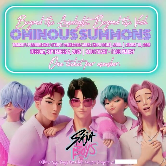 K-Pop Demon Hunters: The Rival Saja Boys Template | PosterMyWall