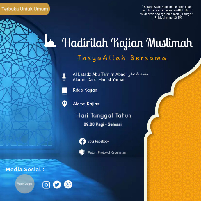 Kajian Islam Template | PosterMyWall