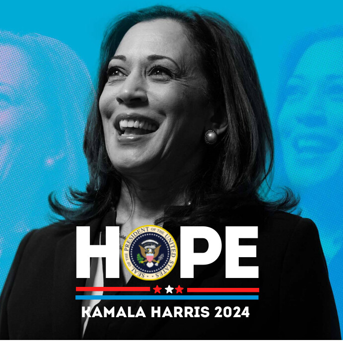 Copy of Kamala Harris for President Hope A4 Flyer | PosterMyWall