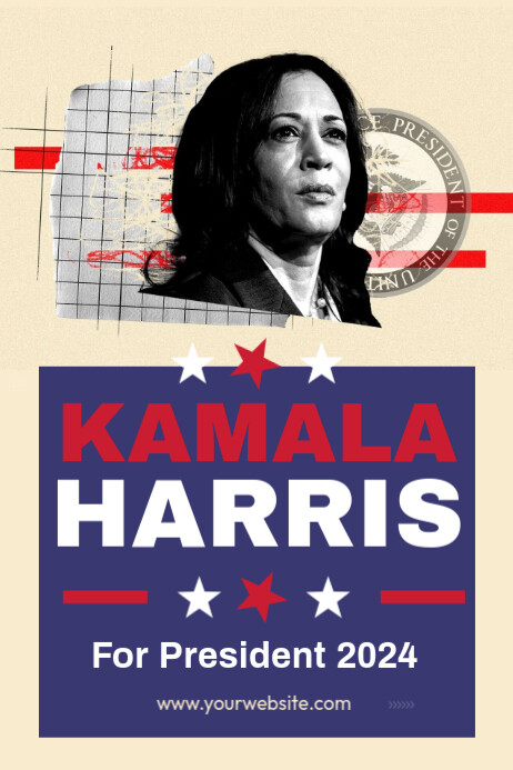 Modèle Kamala Harris For President Poster | PosterMyWall
