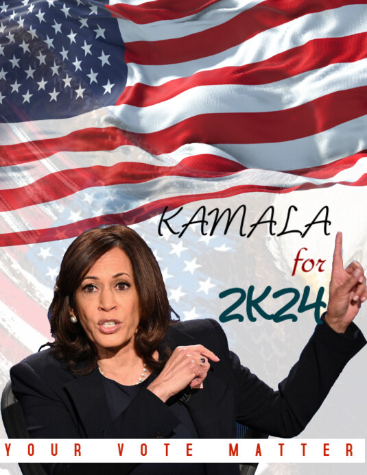 Kamala harris For USA presidential Election Template | PosterMyWall
