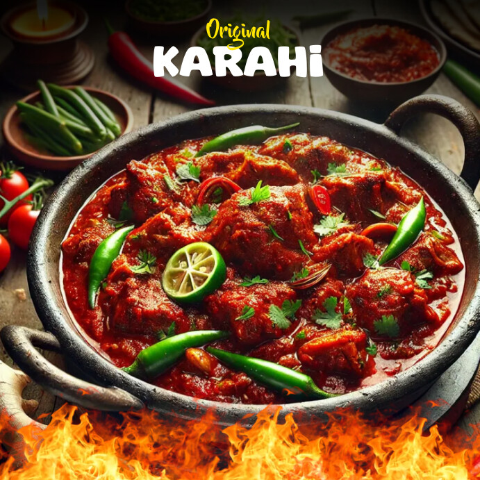 Copy of Karahi Instagram Ad Pakistan Food Flyer | PosterMyWall