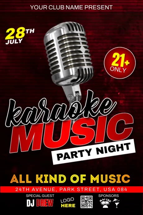 Karaoke Ads Template | PosterMyWall