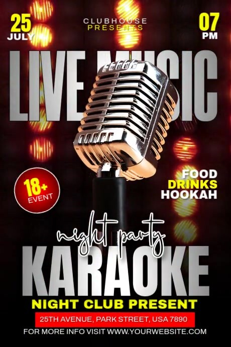 Karaoke Ads Template | PosterMyWall