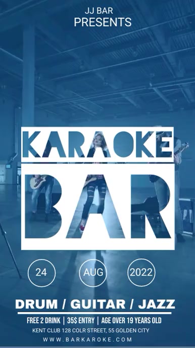 Copy of karaoke bar music night digital display | PosterMyWall