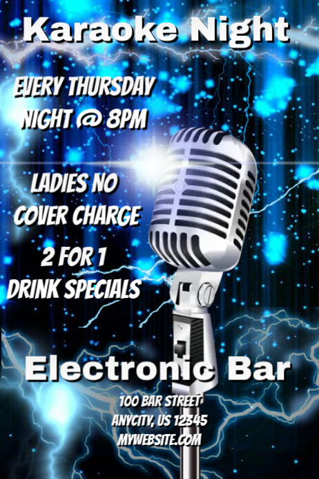 Copy of Karaoke Bar Night Poster | PosterMyWall