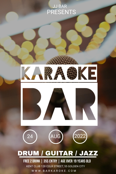 Karaoke Bar Poster Template | PosterMyWall