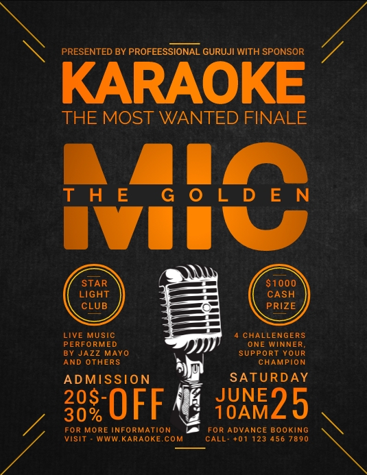 karaoke challanges poster template | PosterMyWall