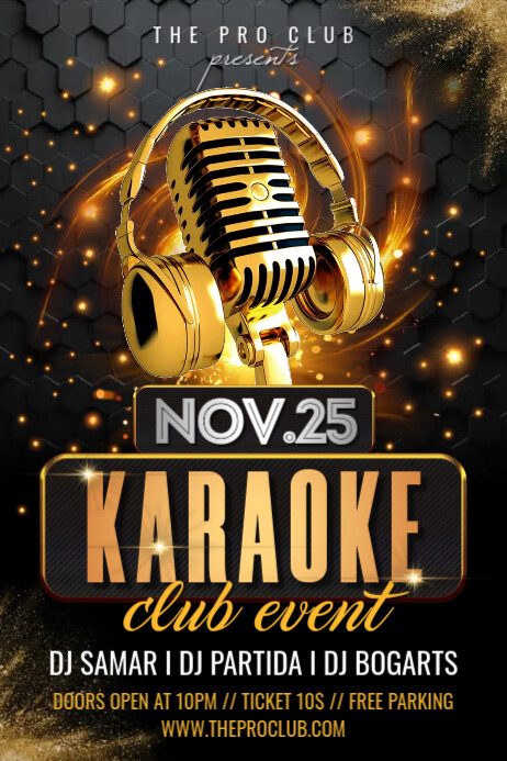 Karaoke Club Event Template | PosterMyWall