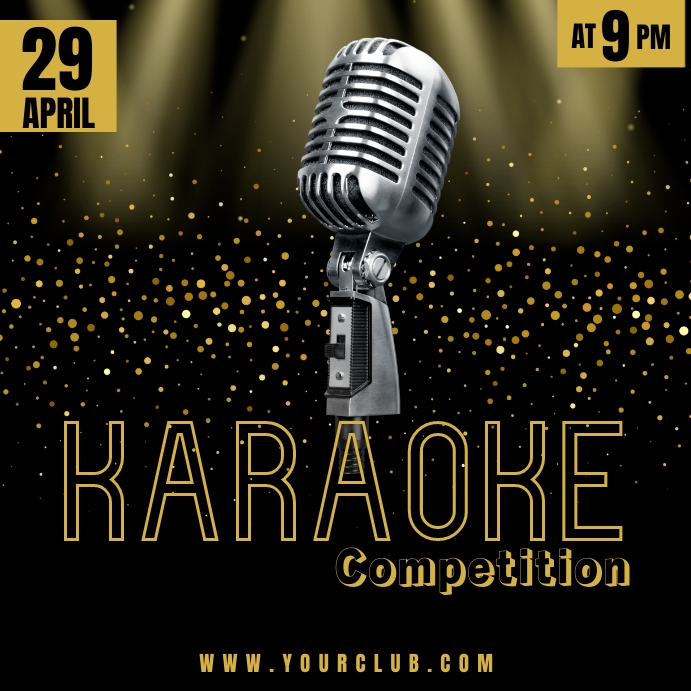 Karaoke Competition Poster Template | PosterMyWall