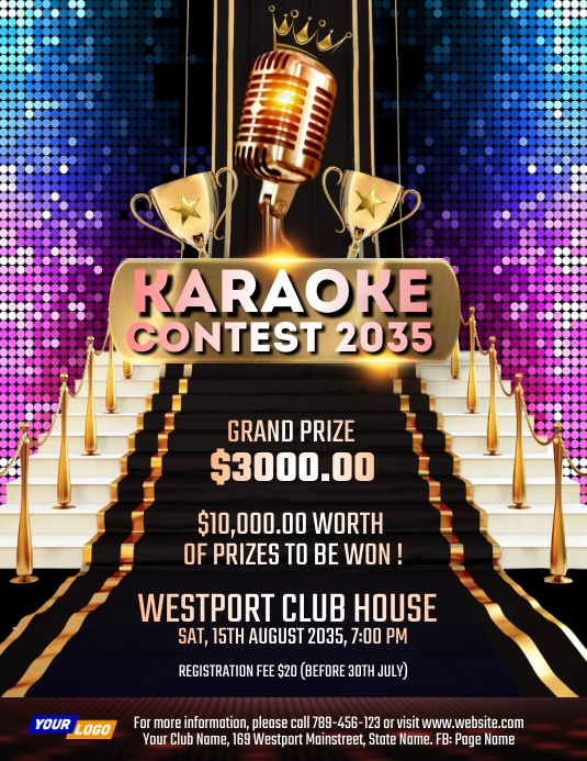 Copy of Karaoke contest poster design (1) | PosterMyWall