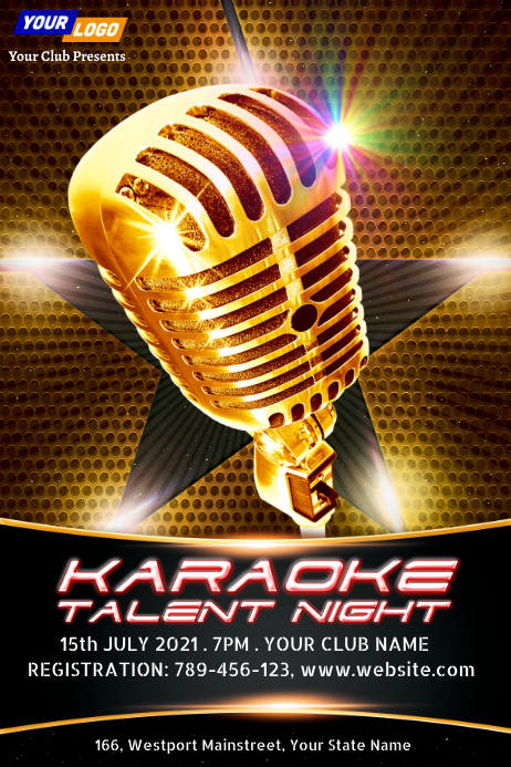 Karaoke Contest Template | PosterMyWall