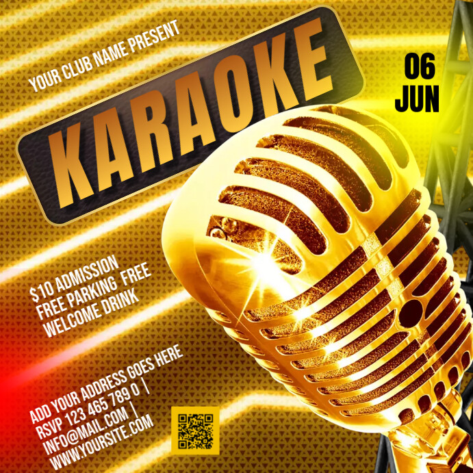 Karaoke Template | PosterMyWall