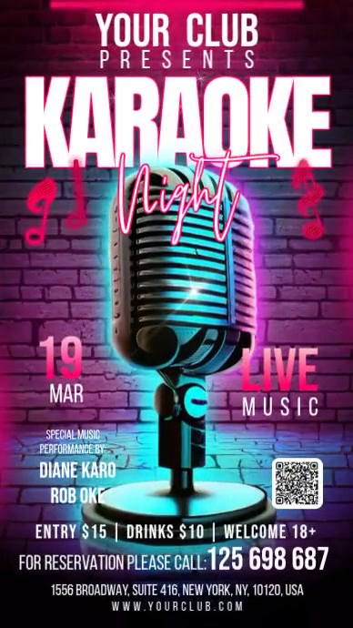 Karaoke Template | PosterMyWall