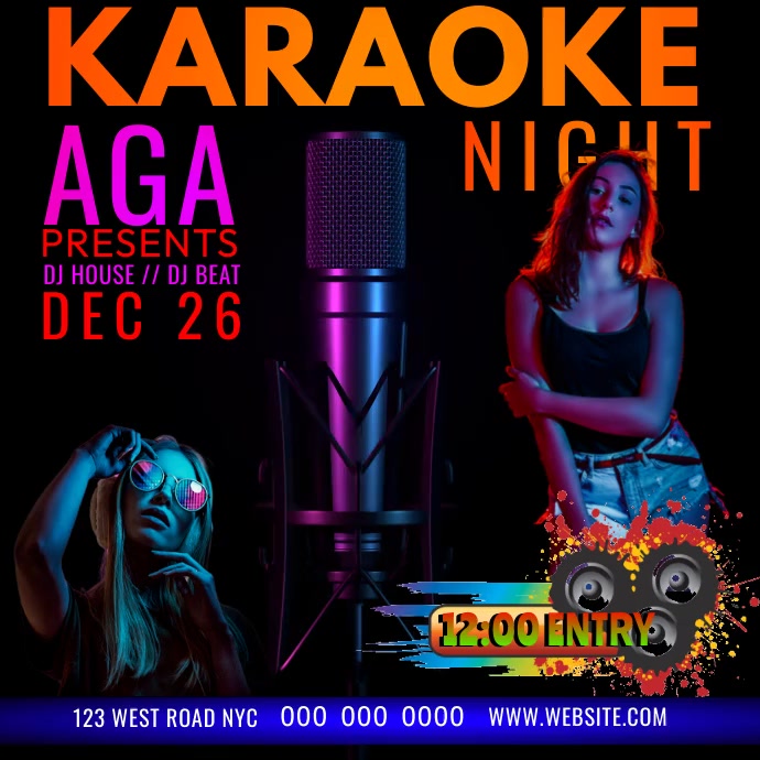 karaoke Template | PosterMyWall