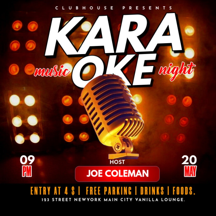 karaoke Template | PosterMyWall