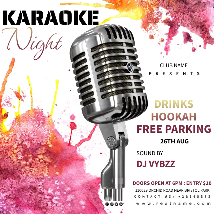 KARAOKE Template | PosterMyWall