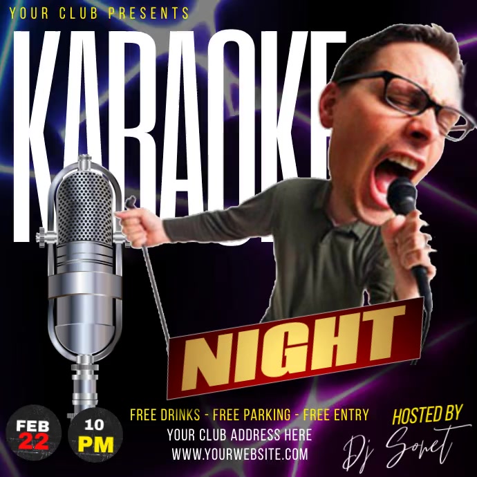 karaoke Template | PosterMyWall