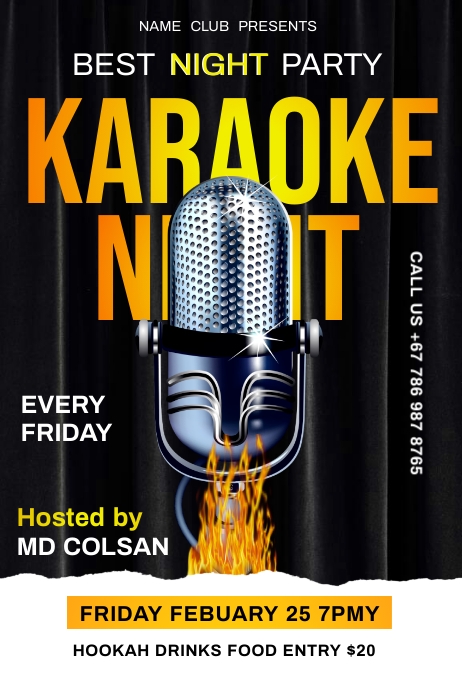 Karaoke Template | PosterMyWall